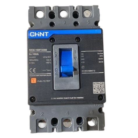 3 Pole Chint Nxm 160f 3300 Fixed Type Thermal Magnetic Mccb 36ka Rated Current 160a At ₹ 1600