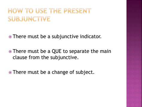 Ppt El Presente De Subjuntivo Powerpoint Presentation Free Download