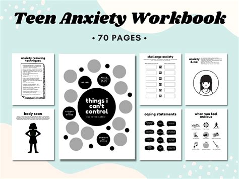 Anxiety Worksheets For Teens Workbook Teen Anxiety Journal Anxiety