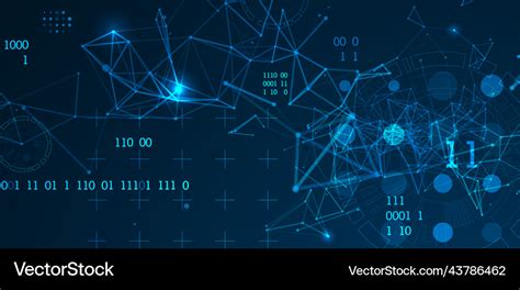 technology background with plexus effect big data vector image