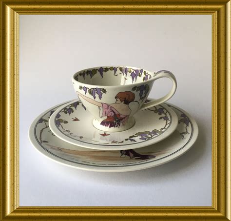 Villeroy And Boch Trio Cup And Saucer With Plate Design 1900