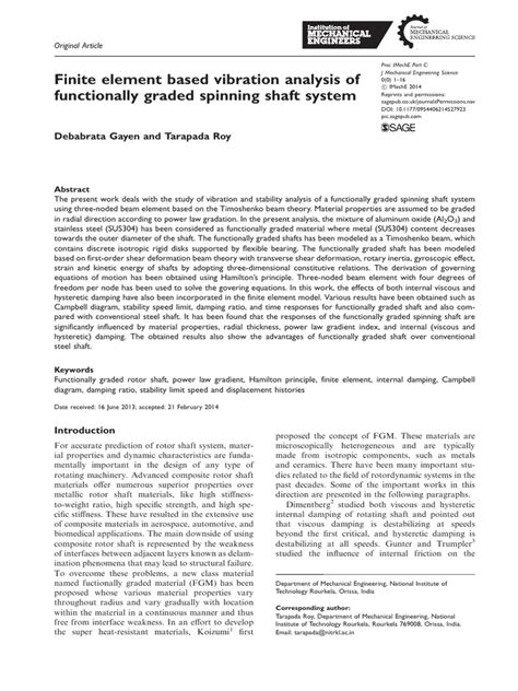 2014finite Element Based Vibration Analysis Of Functionally Graded