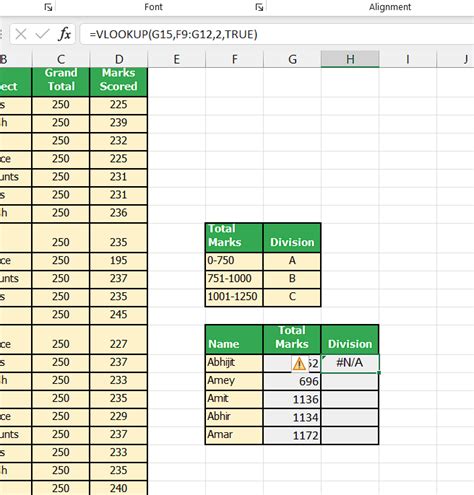 Struggling To Get Vlookup To Work When Using Range Of Values