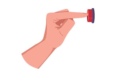 Premium Vector Hand Pushing And Pressing Button Finger Pressing