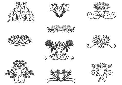 Vintage Floral Ornaments Vector Pack 80291 Vector Art At Vecteezy