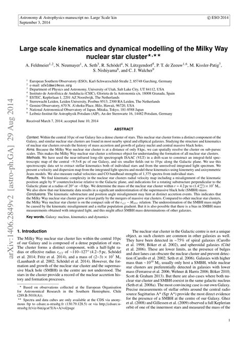 Pdf Large Scale Kinematics And Dynamical Modelling Of The Milky Way