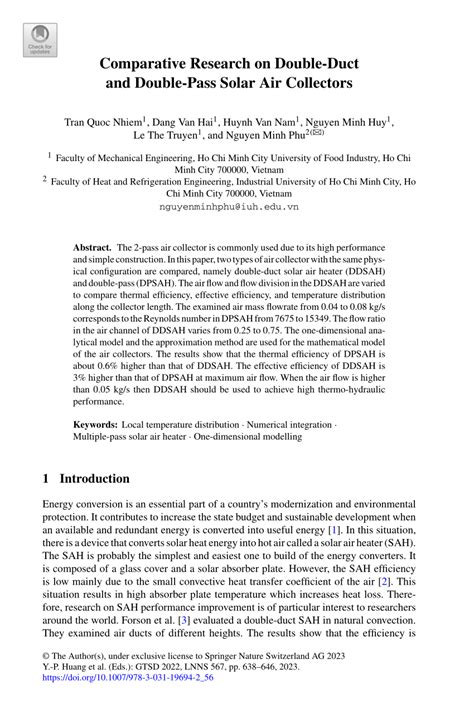 Pdf Comparative Research On Double Duct And Double Pass Solar Air Collectors
