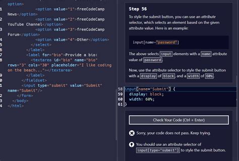 Building A Registration Form Step 56 Html Css The Freecodecamp Forum