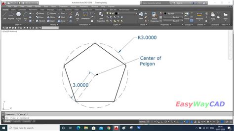 How To Draw A Polygon Object In Autocad Software Easywaycad On Tumblr