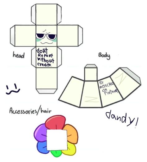 Dandys World Template Papercraft