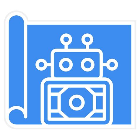 premium vector vector design robot blueprint icon style