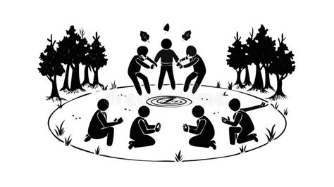 Casual Group Meeting Or Social Gathering In A Park Vector Design Generative Ai Stock Vector