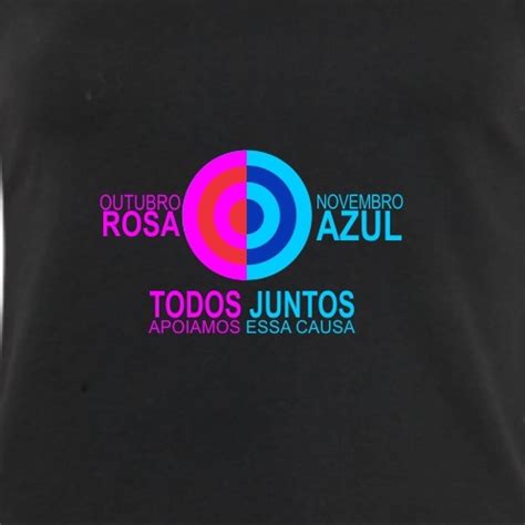 Camiseta Outubro Rosa E Novembro Azul C Ncer De Mama E C Ncer De Pr Stata Juntos Feminina Em
