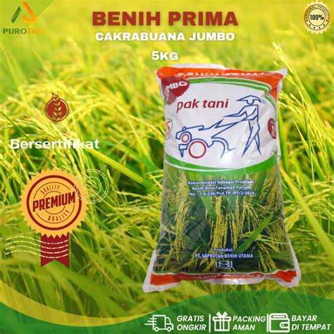 Jual Benih Padi Cakrabuana Jumbo Agritan Pak Tani Kg