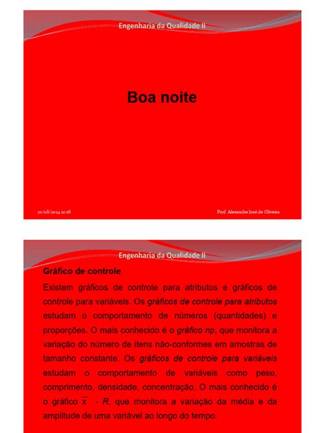 2024 1 Graficos De Controle Por Atributos Np P C E U Pdf Sistema De Coordenada Cartesiana