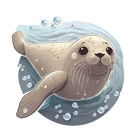 Cute Seal Cartoon Style 20901393 Vector Art At Vecteezy