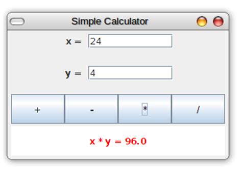 Creating Simple Calculator In Java SourceCodester