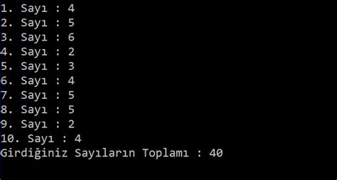 C Kod Örnekleri Bilişim And Programlama