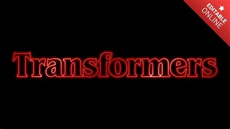 Transformers Text Effect Generator