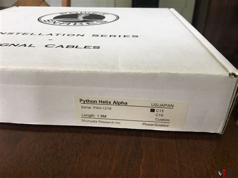 Shunyata Python Helix Alpha Photo 4562269 Us Audio Mart