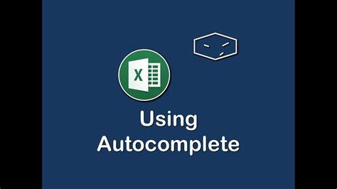 Ms Office Excel Using Autocomplete Youtube