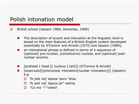 Ppt Modelling Polish Intonation For Speech Synthesis Powerpoint Presentation Id 5439840