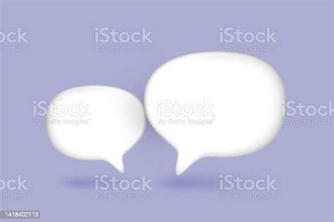 3d 음성 거품 벡터 말하기 상자 채팅 상자 메시지 대화 풍선 최소 디자인 Eps 10 벡터 3차원 형태에 대한 스톡 벡터 아트 및 기타 이미지 Istock