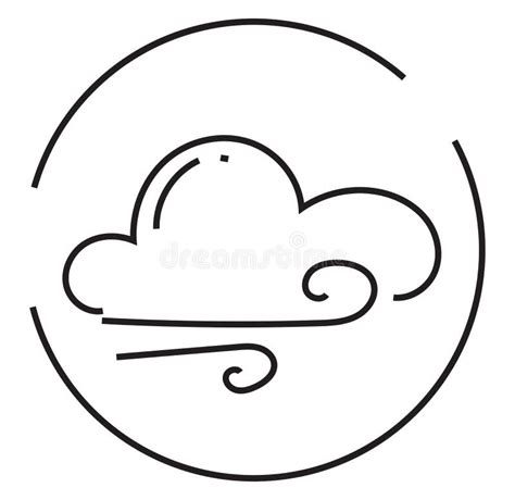 Cloudy With Wind Icon Icon Stock Vector Illustration Of Smoke