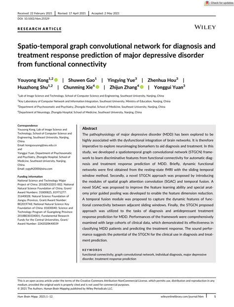 Pdf Spatio‐temporal Graph Convolutional Network For Diagnosis And Treatment Response