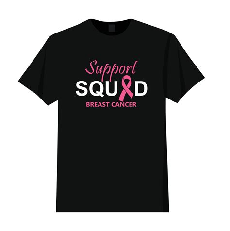 Support Squad Breast Cancer T Shirt Design 13819937 Vector Art At Vecteezy
