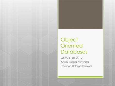 pdf object oriented databases computer scienceexecutive summary the