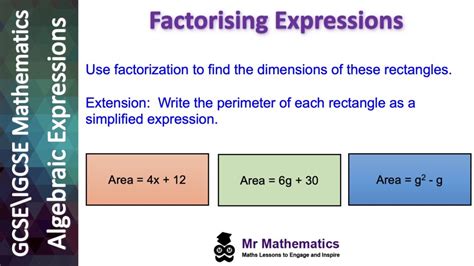 Factorising Expressions