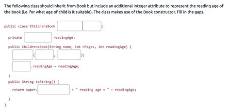 Solved The Following Class Should Inherit From Book But