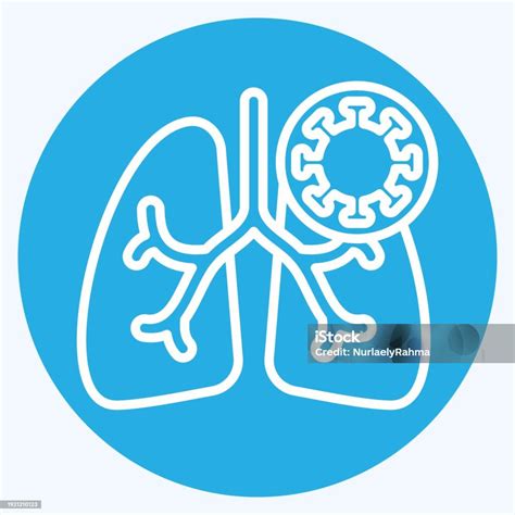 아이콘 코로나 바이러스 호흡기 치료 기호와 관련이 있습니다 파란 눈 스타일 심플한 디자인 편집 가능 간단한 일러스트레이션 건강 진단에 대한 스톡 벡터 아트 및 기타 이미지