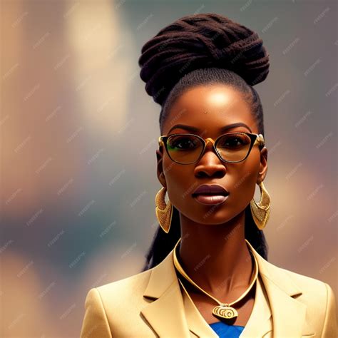 Premium Ai Image A Woman With Dreadlocks And Glasses Stands In Front Of A Colorful Background