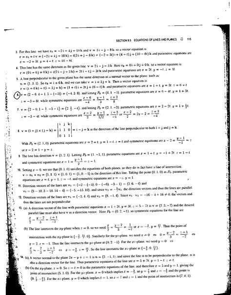 Equation And Lines And Planes Calculus Iii Ma 242 Docsity