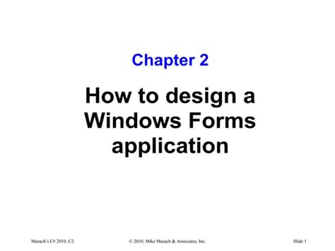 C Tutorial Msmmurach Chapter 02 Slides Ppt