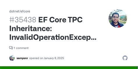 Ef Core Tpc Inheritance Invalidoperationexception When Using Include