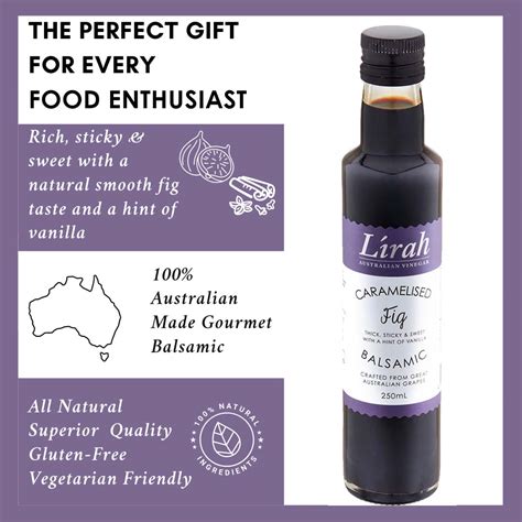 Caramelised Fig Balsamic 250ml Lirah Australian Made Gourmet Vinegars