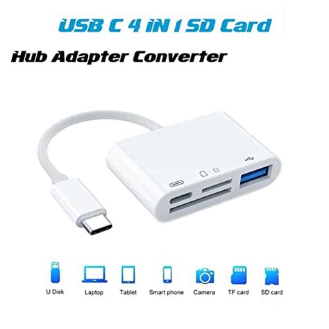 USB C SD Card Reader Adapter In USB Female OTG Adapter Compatible SD TF Card USB C To USB