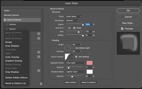 Reset Layer Styleblending Options Defaults Adobe Community 12414496