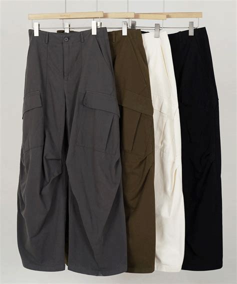 4컬러sml 카고 와이드 오버핏 벌룬 팬츠 아메카지 통바지 면바지 빅사이즈 커브드 카고바지 카고팬츠 에이블리