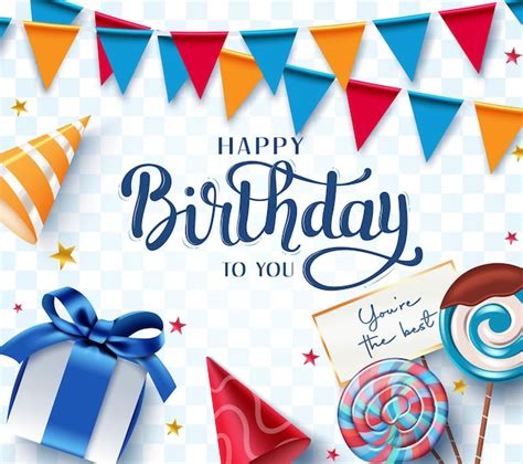 Дизайн векторного фона на вечеринке по случаю дня рождения С днем