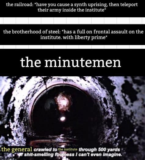 We Go Through The Sewers Rfalloutmemes