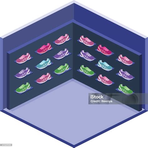 등각 투영 평면 3d 격리 Cflat 그림 스포츠 신발이 게 스 니 커 즈 세트 3차원 형태에 대한 스톡 벡터 아트 및 기타 이미지 3차원 형태 가정의 방 건강한