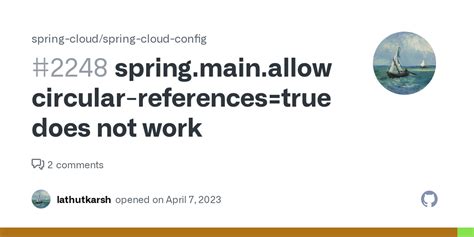 Springmainallow Circular Referencestrue Does Not Work · Issue 2248 · Spring Cloudspring