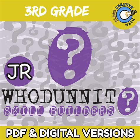 Whodunnit Jr 3rd Grade Math Bundle Clark Creative Education