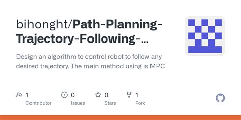 Github Bihonghtpath Planning Trajectory Following Mpc Design An Algorithm To Control Robot