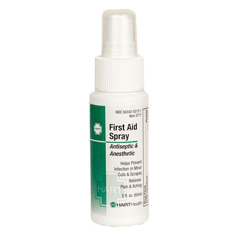 First Aid Spray Antiseptic Anesthetic 2 Oz Pump Bottle