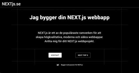 Söker du en Next js utvecklare